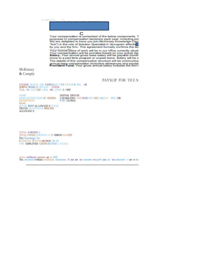 Deepak Dhyani Offer Letter and Salary Slip | PDF