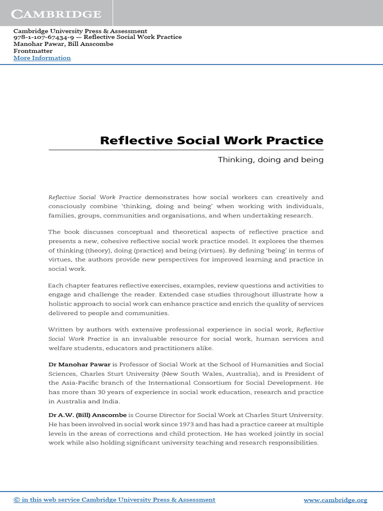 Reflective Social Work Practice | PDF | Social Work | Reflective Practice