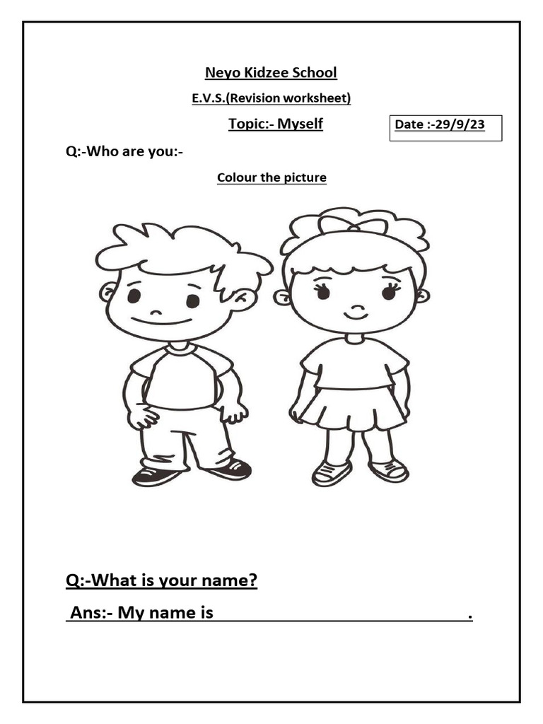 E V S Term 1 Revision Worksheet PDF