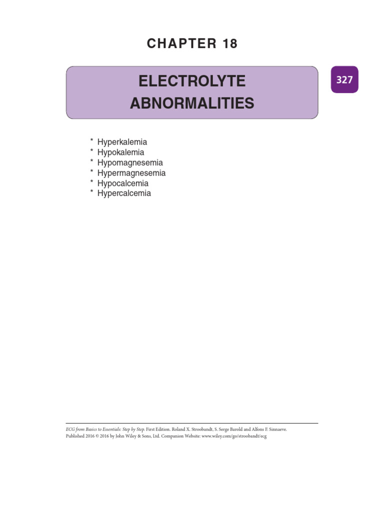 Electrolyte Abnormalities - ECG From Basics To Essentials Step by Step | PDF ...