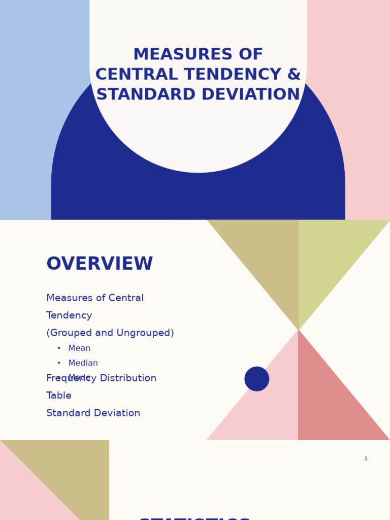 Measures of Central Tendency Standard Deviation 021302 | PDF | Mode ...