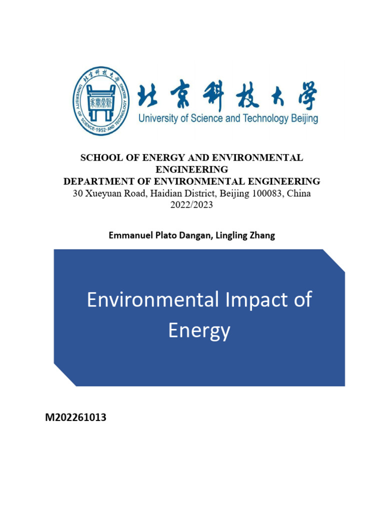 Environmental Impact of Energy Sources | PDF | Energy Development ...