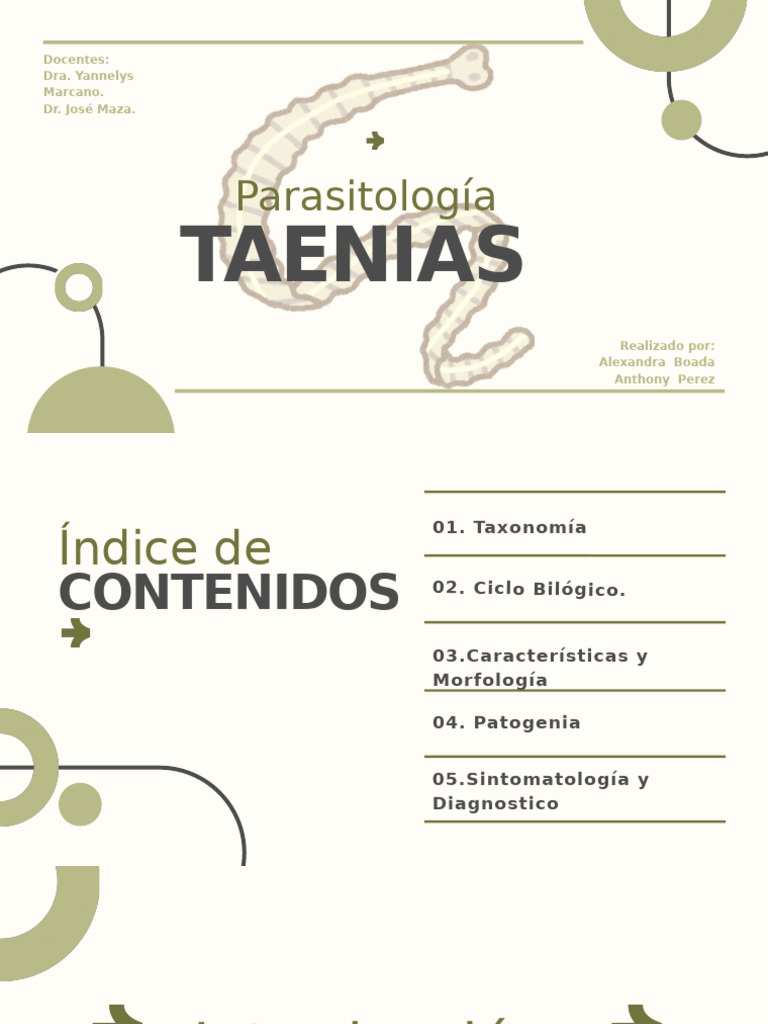 Taenias Ale. | PDF | Especialidades Medicas | Enfermedades y trastornos