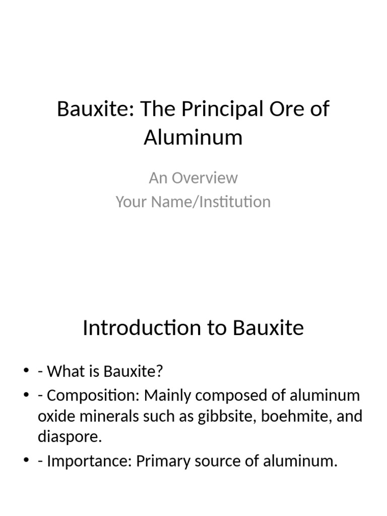 Bauxite Presentation | PDF