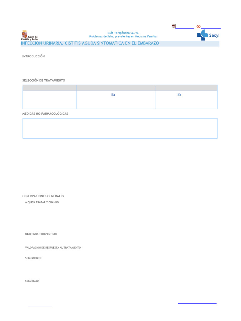 Infección Urinaria. Cistitis Aguda Sintomática en El Embarazo | PDF ...
