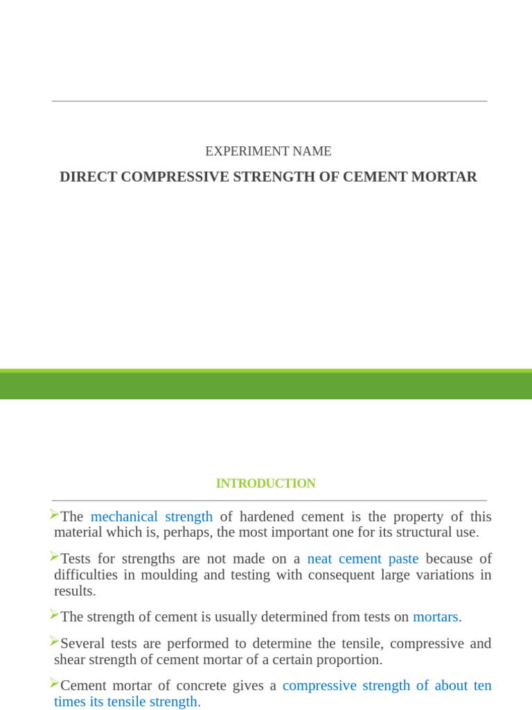 Compressive Strength Mortar | PDF | Strength Of Materials | Mortar ...