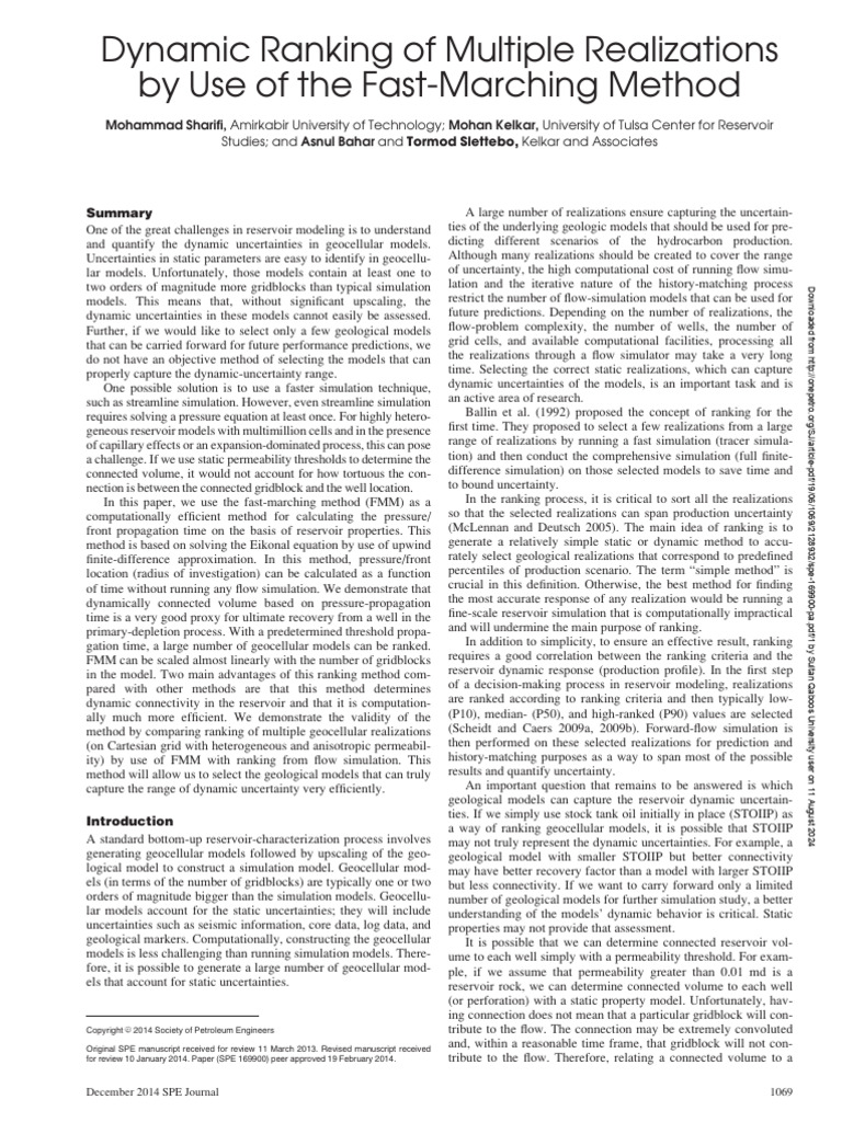 Dynamic Ranking of Multiple Realizations | PDF | Fluid Dynamics | Simulation
