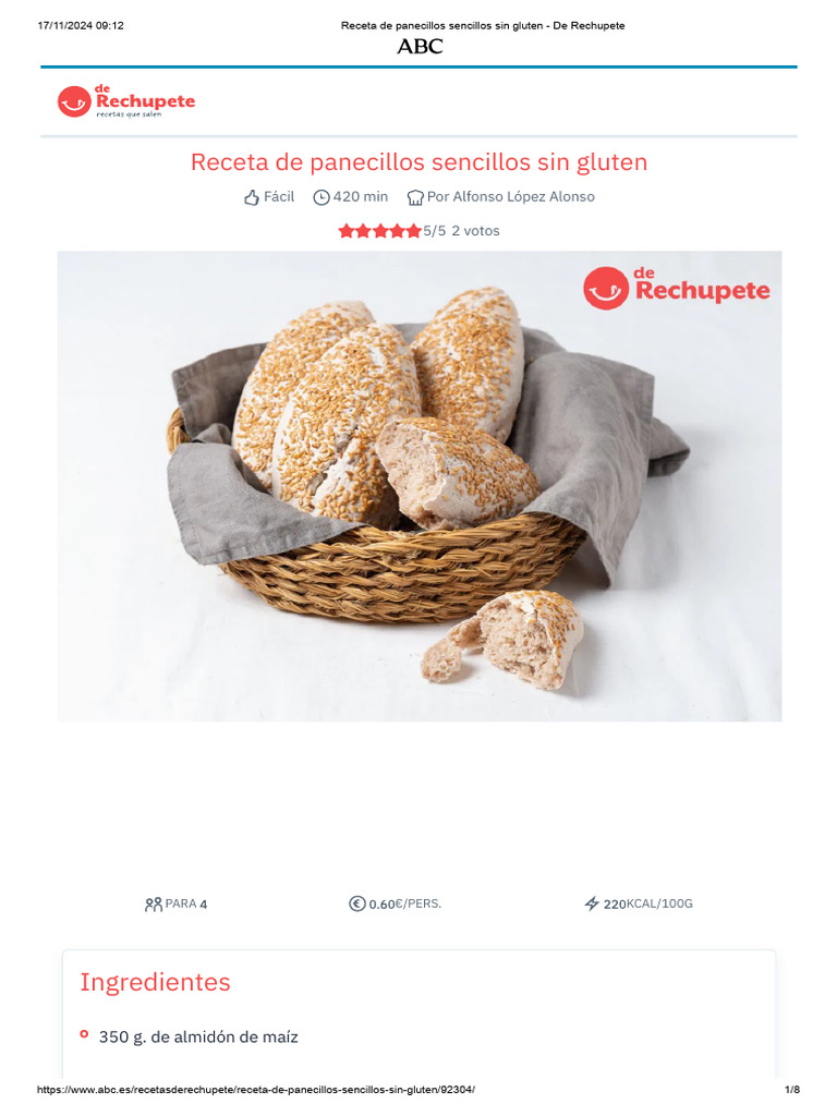 Panecillos sencillos sin gluten fáciles | PDF | Panes | Horneando