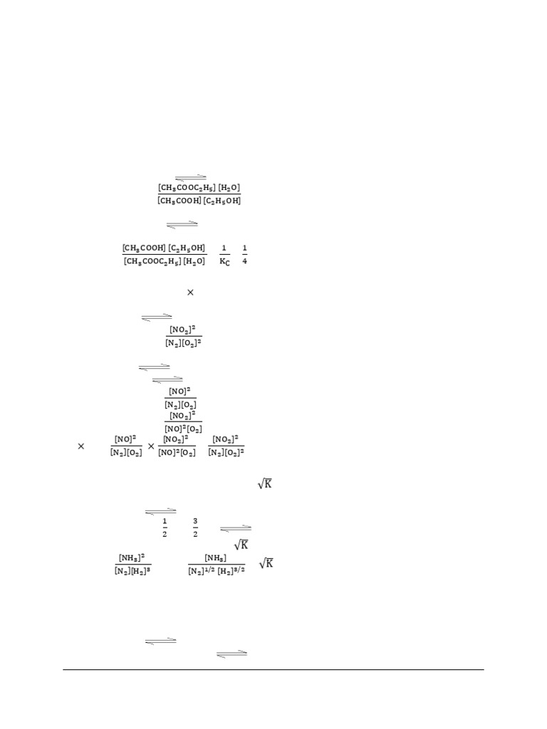 Characteristics of Equilibrium Constant | PDF | Chemical Equilibrium ...