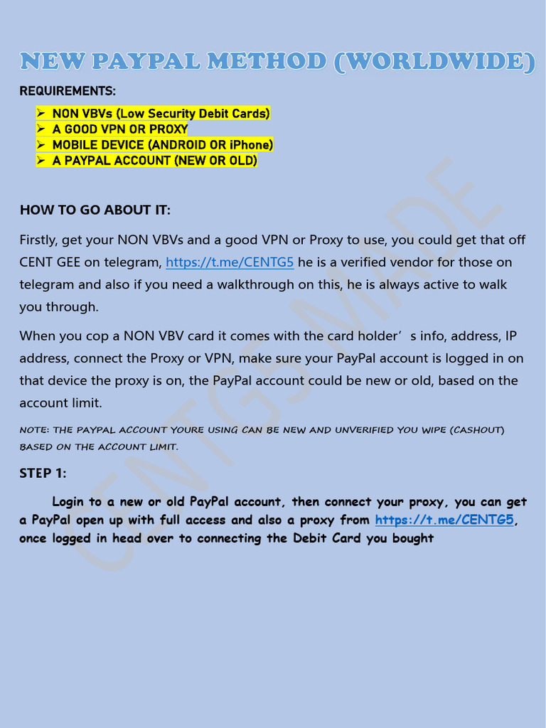 New Paypal Method 2024 G5 (1) - 240903 - 215004 | PDF | Business