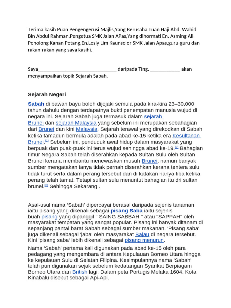 Pengucapan Awam 8 | PDF | Sejarah