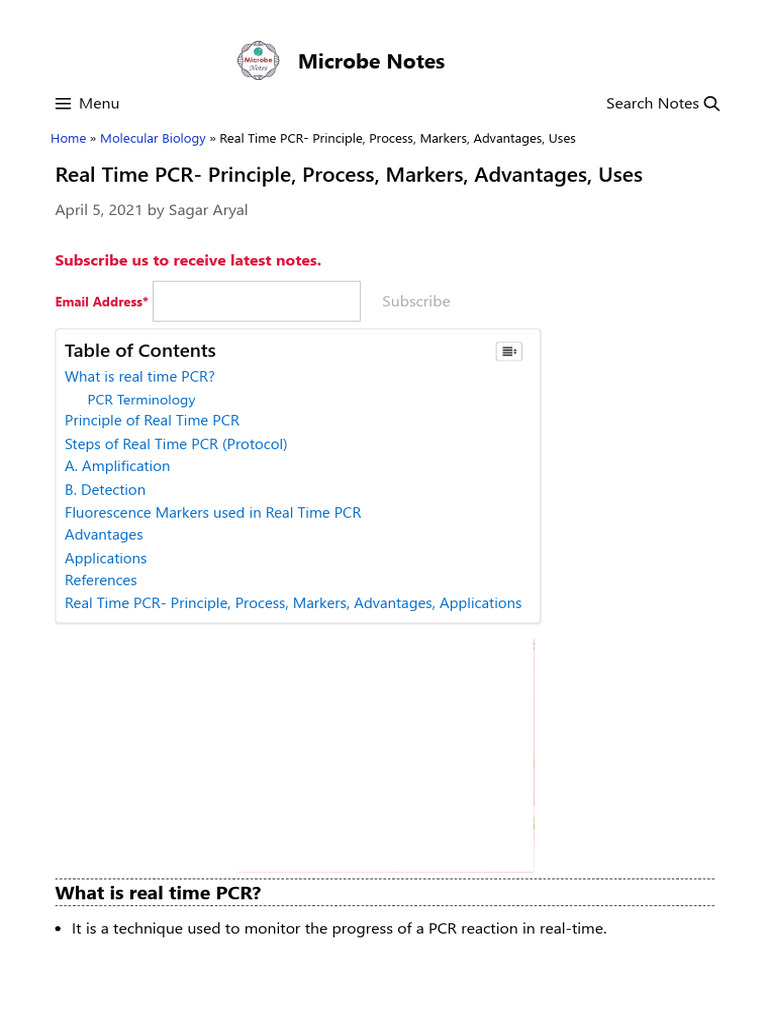 Real Time PCR - Principle, Process, Markers, Advantages, Uses | PDF | Polymerase Chain Reaction ...