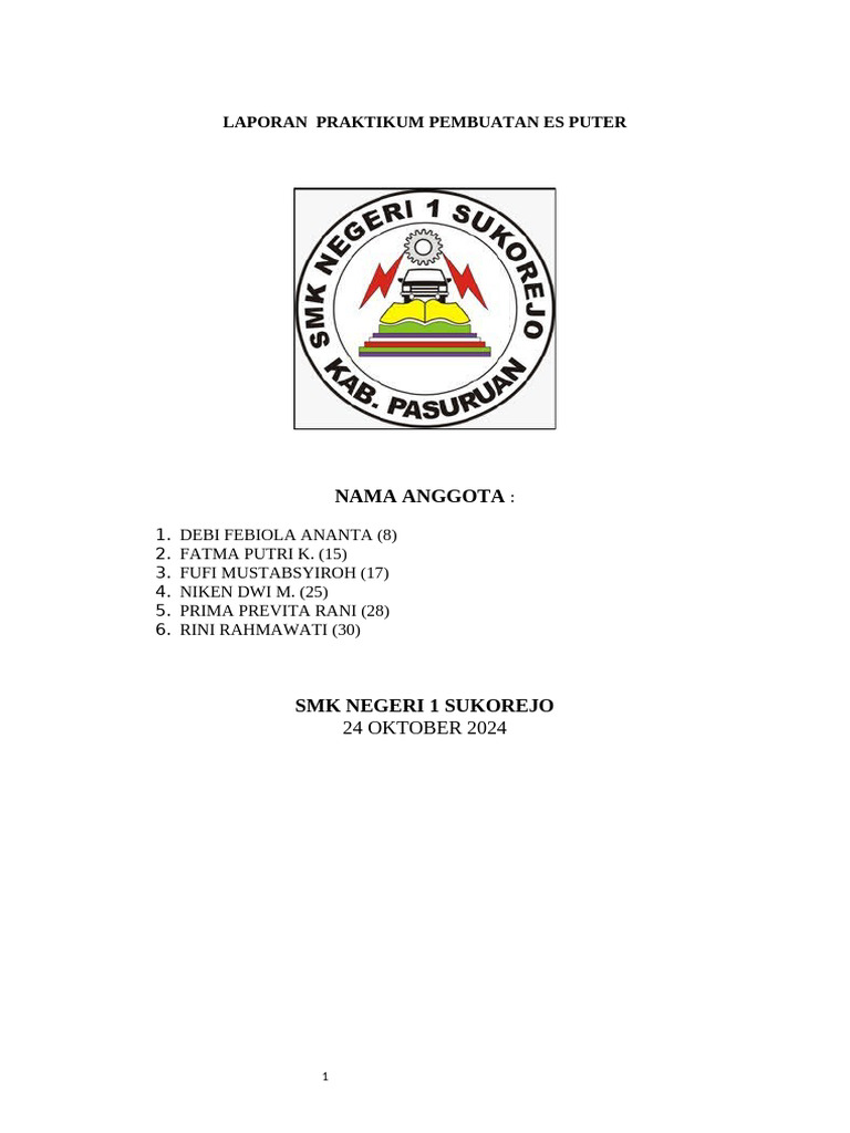 Laporan Praktikum Pembuatan Es Puter | PDF