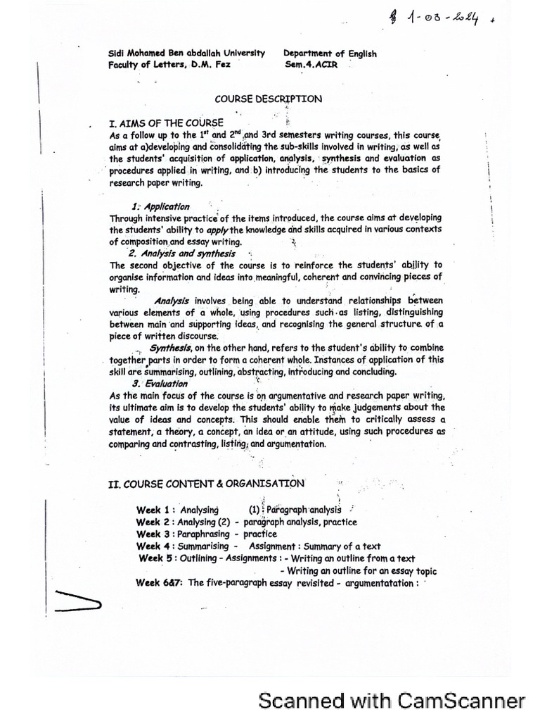 ACIR Course Pack - 23-24 | PDF