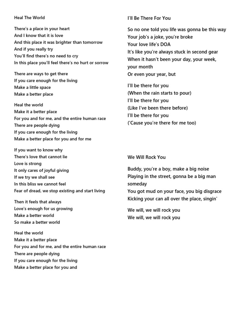 English Songs Lyrics Collection | PDF | Poetry