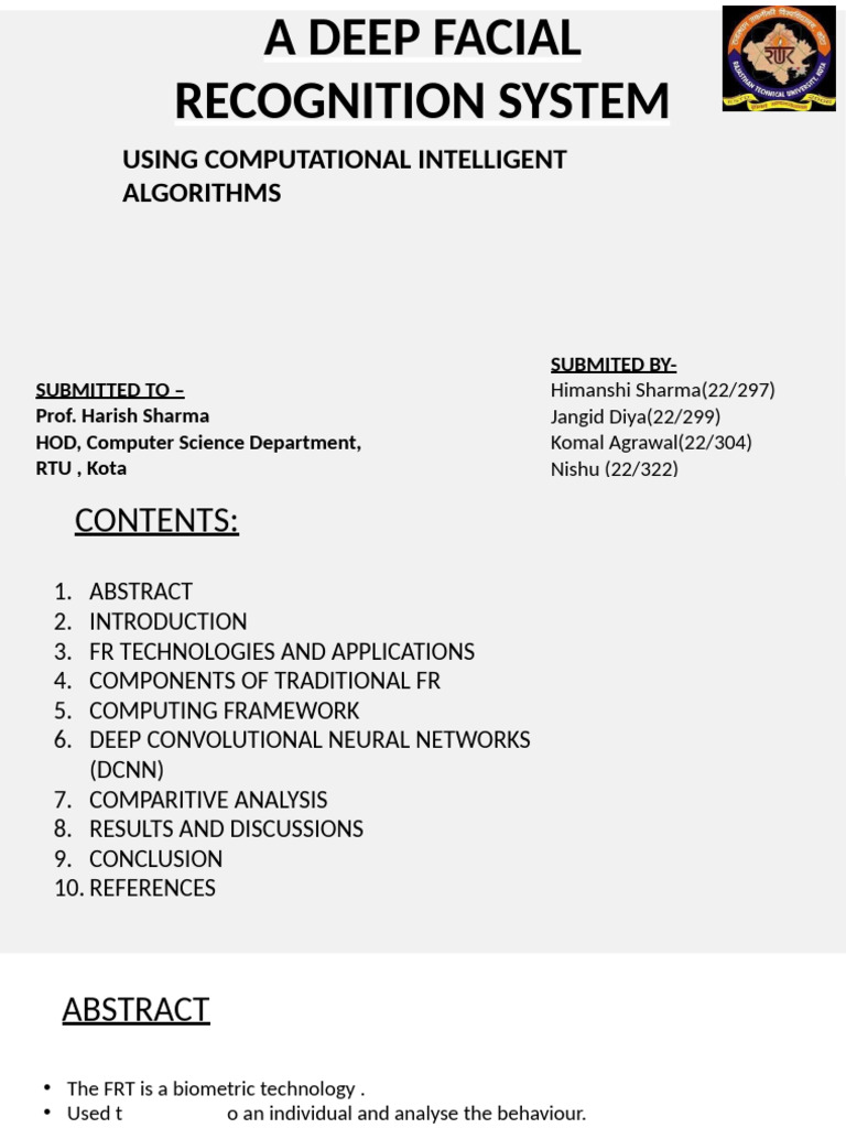 Deep Facial Recognition | PDF | Artificial Intelligence | Intelligence (AI) & Semantics