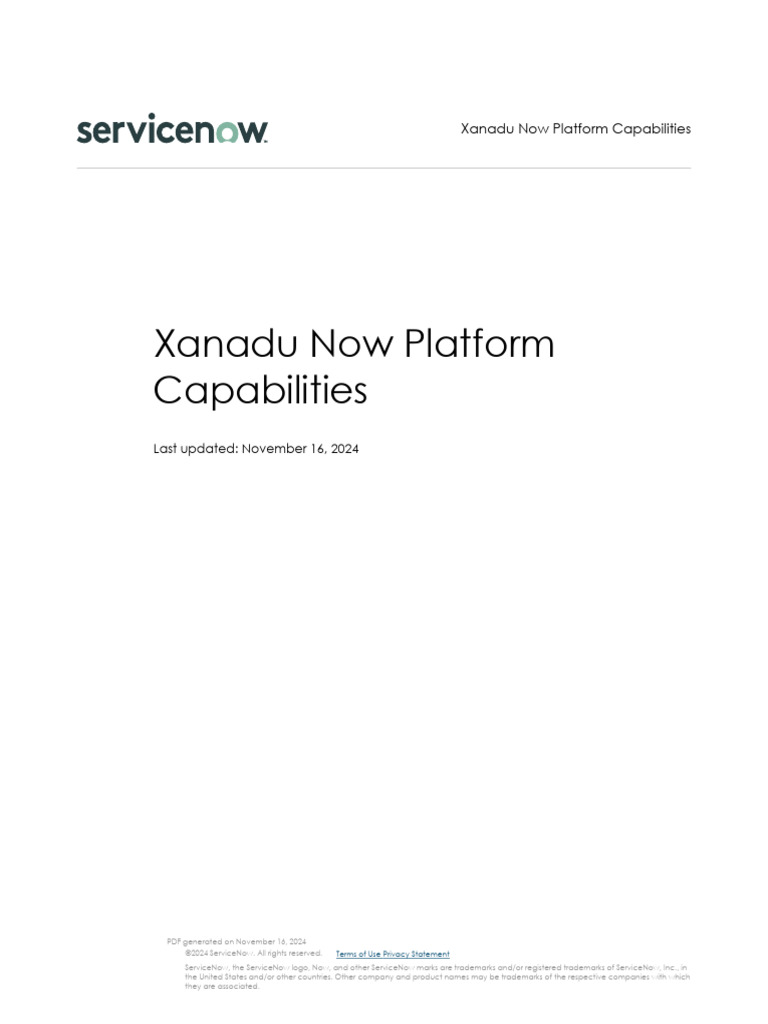 Xanadu Now Platform Capabilities Document Management 2024-11-16-13-34-04 | PDF | Application ...