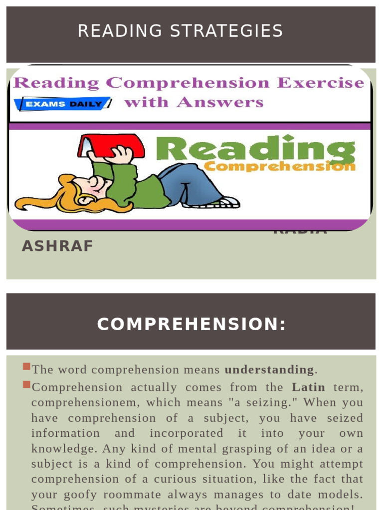 Reading Strategies-1 | PDF | Reading Comprehension | Cognitive Psychology