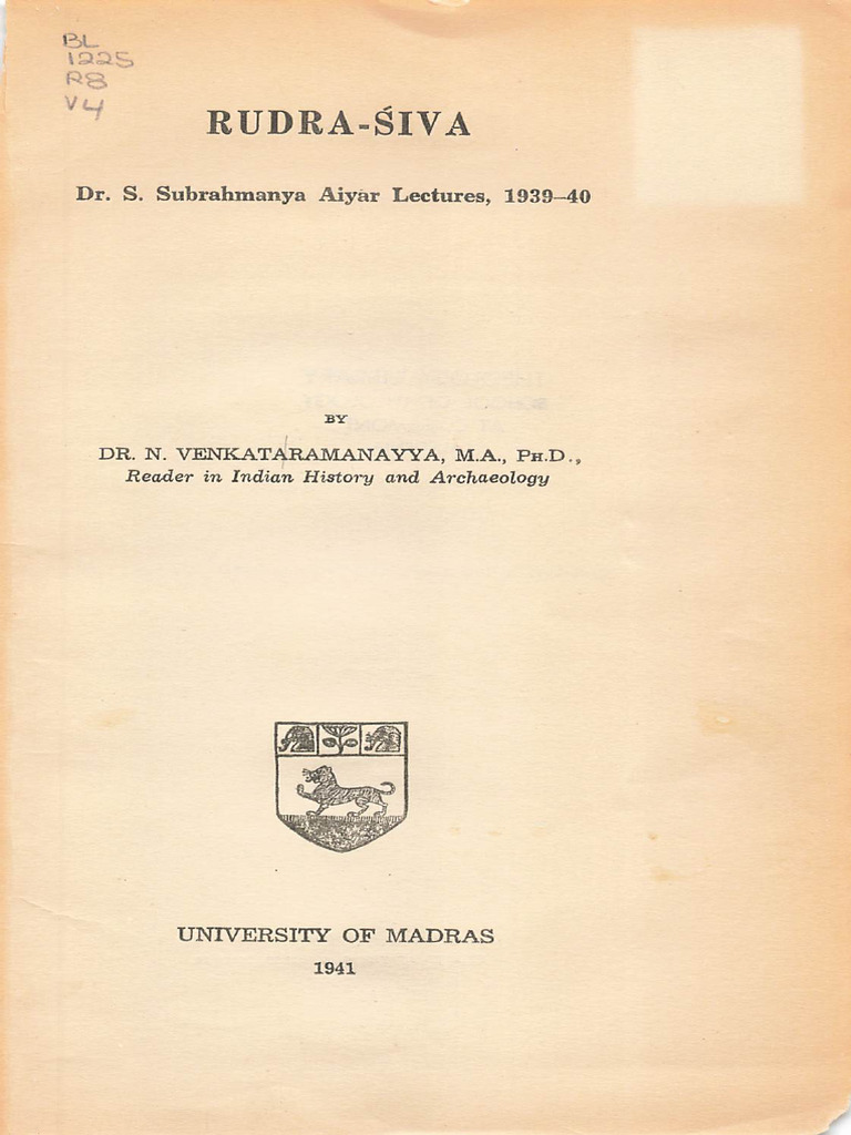 Rudra Siva | PDF