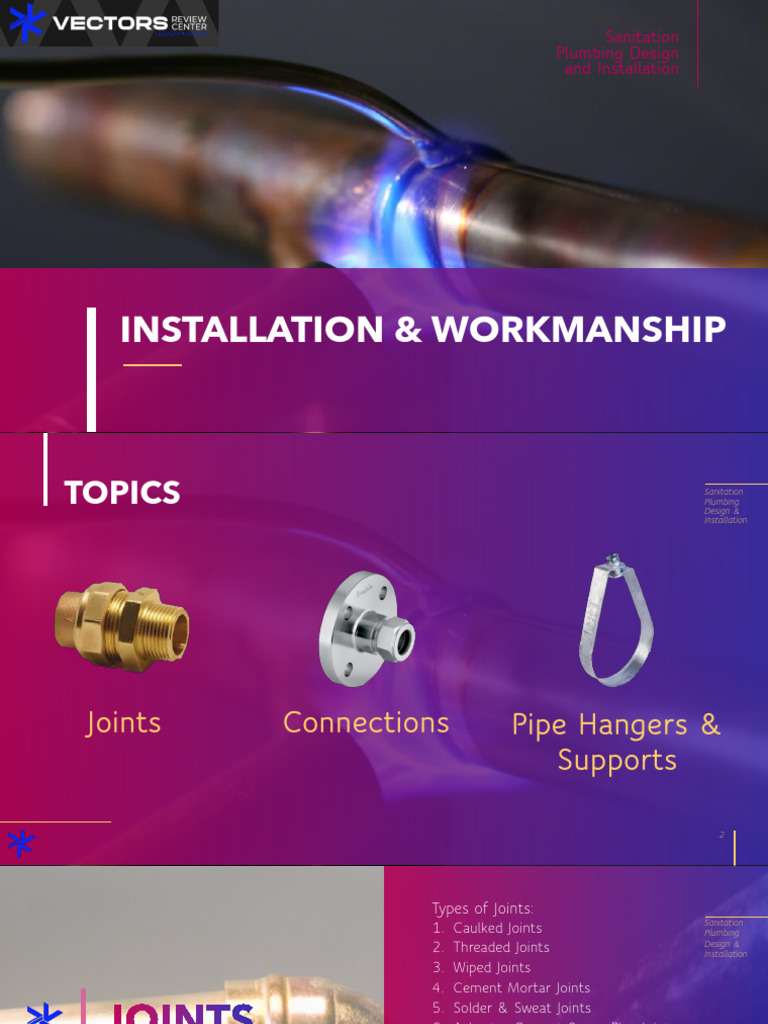 Plumbing Joint Types and Installation Guide | PDF | Pipe (Fluid ...