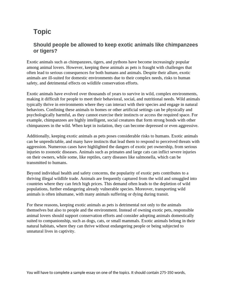 Exotic Animals Topic | PDF | Pet | Pit Bull