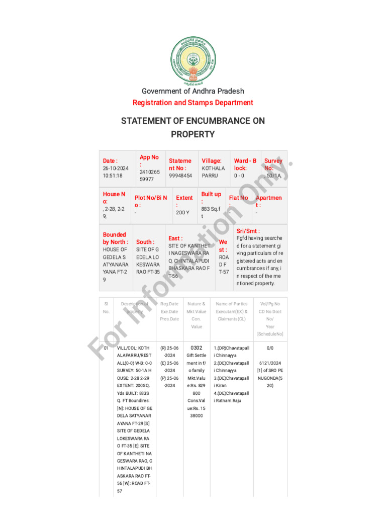 E-Encumbrance Service | PDF