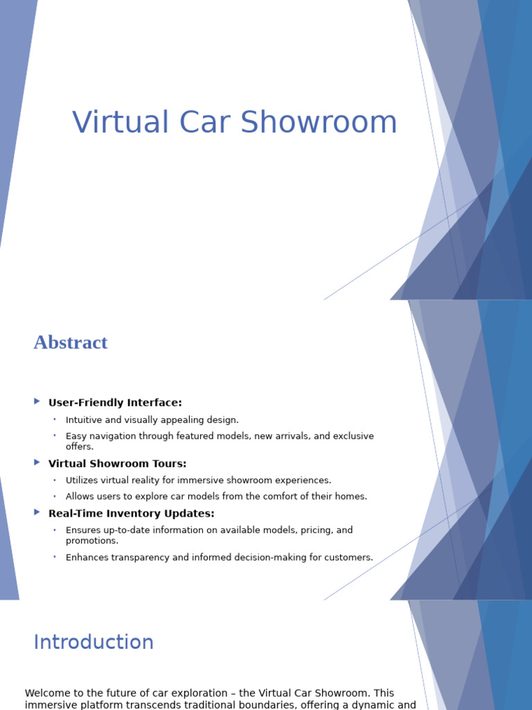 Virtual Car Showroom | PDF | Virtual Reality | Augmented Reality