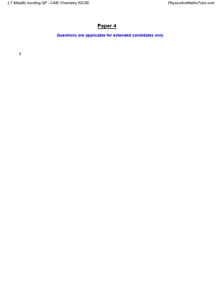 Metallic Bonding Worksheet with Answers | PDF | Technology & Engineering