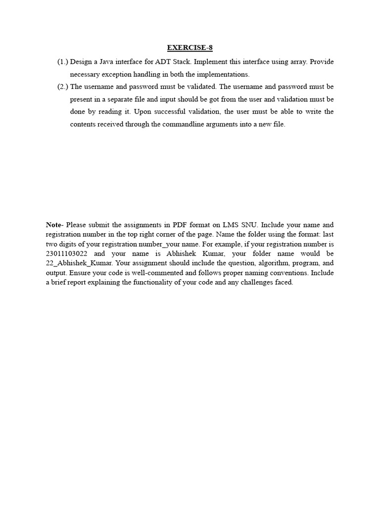Exercise 8 | PDF | Computers