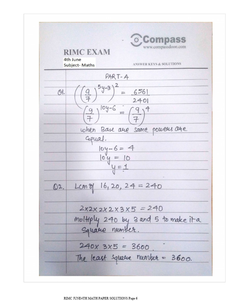 RIMC 4 THJUNE MATH 2022 SOLUTIONS 1 - Organized | PDF | Technology ...