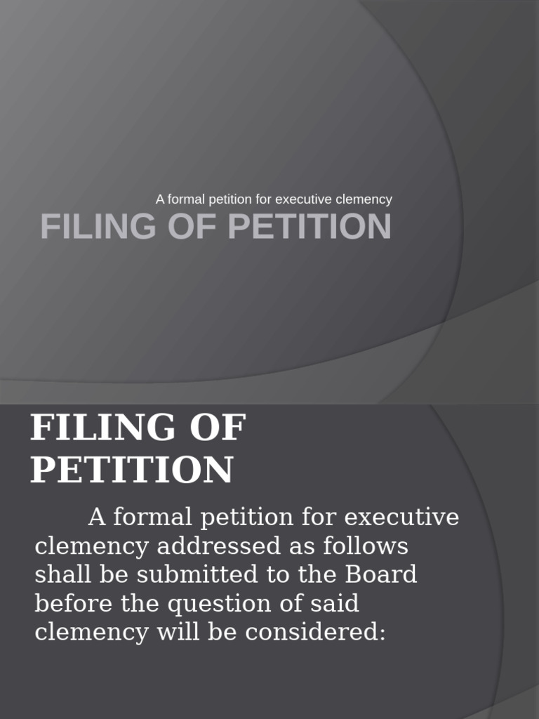 Executive Clemency Petition Guidelines | PDF | Pardon | Parole