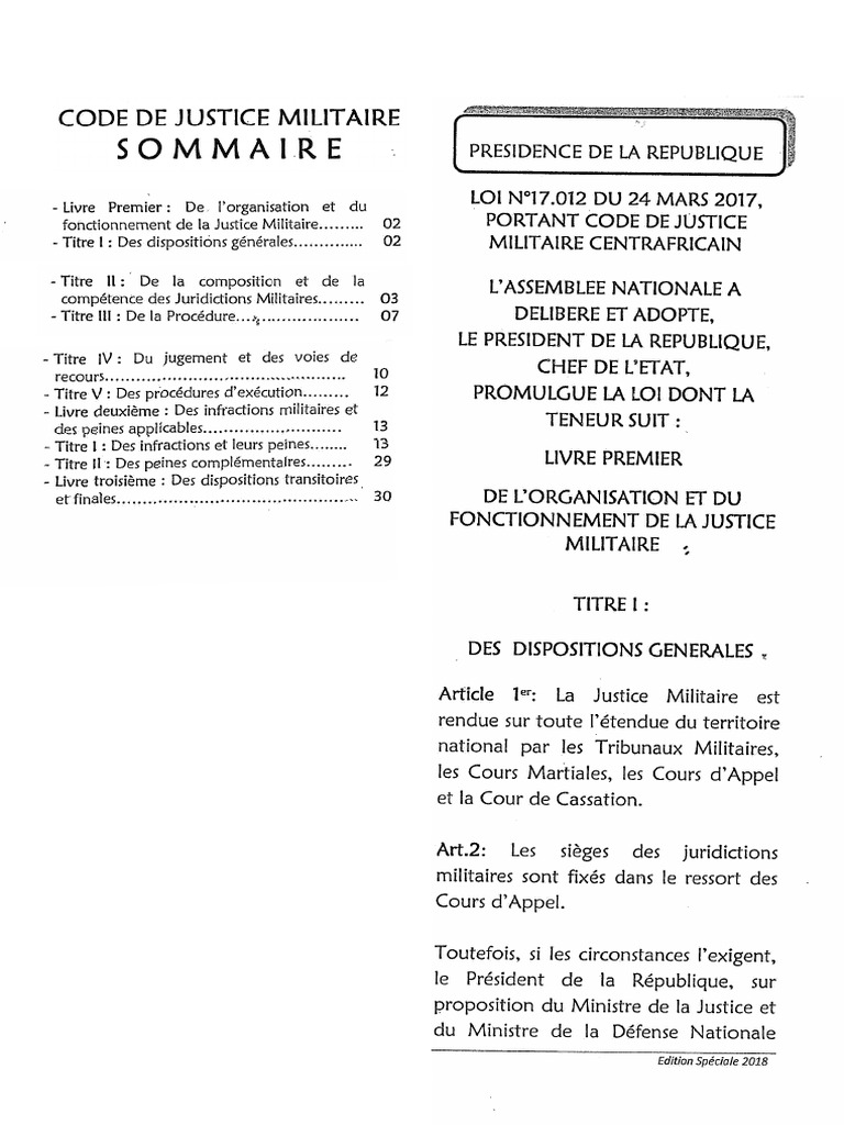 24 Code de Justice Militaire | PDF