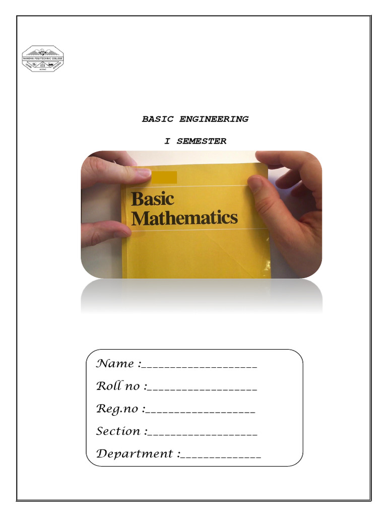 Basic Mathematics for Engineering I | PDF | Euclidean Geometry | Elementary Geometry