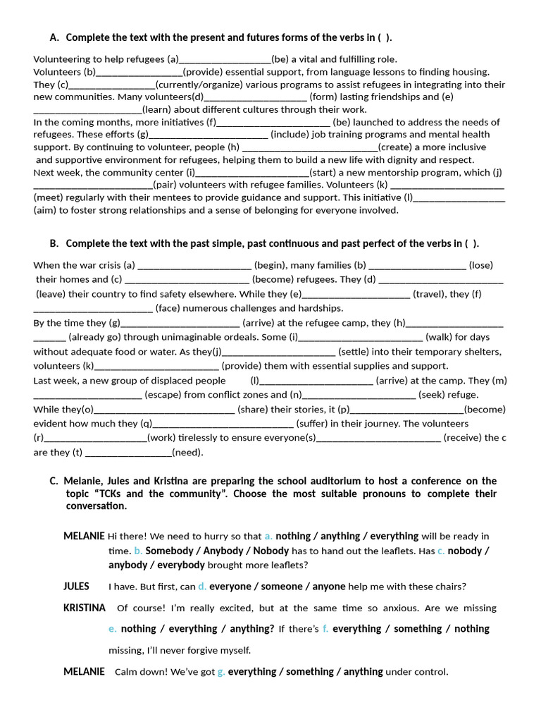 Unit 1 - Practice Exercises | PDF | Mentorship