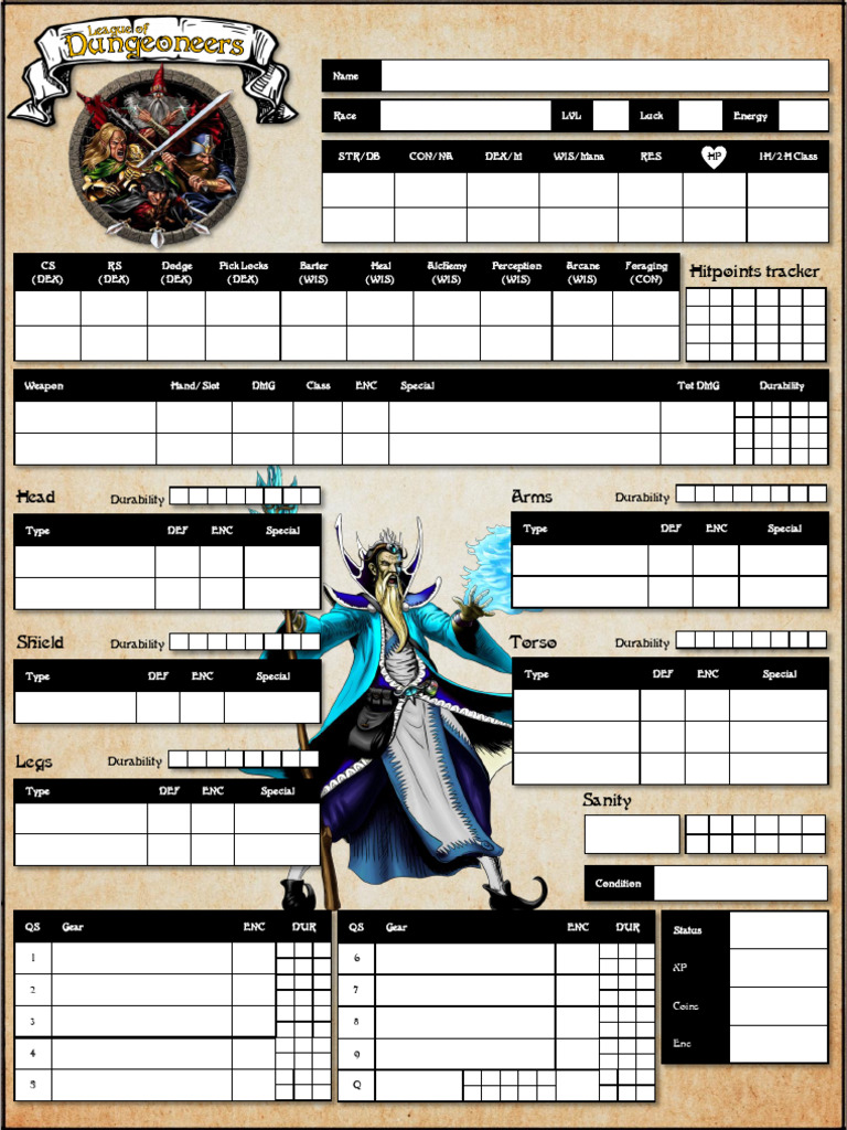 Character Sheet Wizard | PDF | Role Playing | Tabletop Games