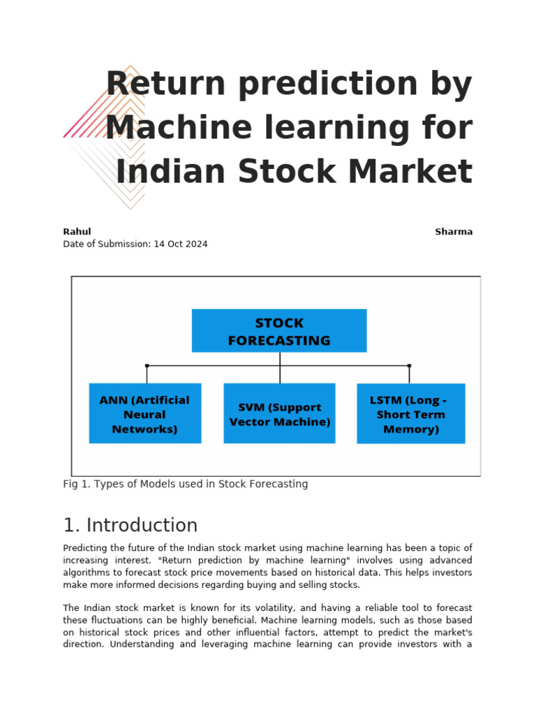 Research Paper by Rahul Sharma | PDF | Machine Learning | Artificial ...