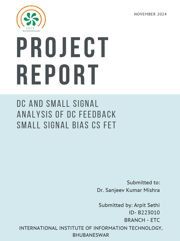 aec report (1) | PDF | Amplifier | Field Effect Transistor