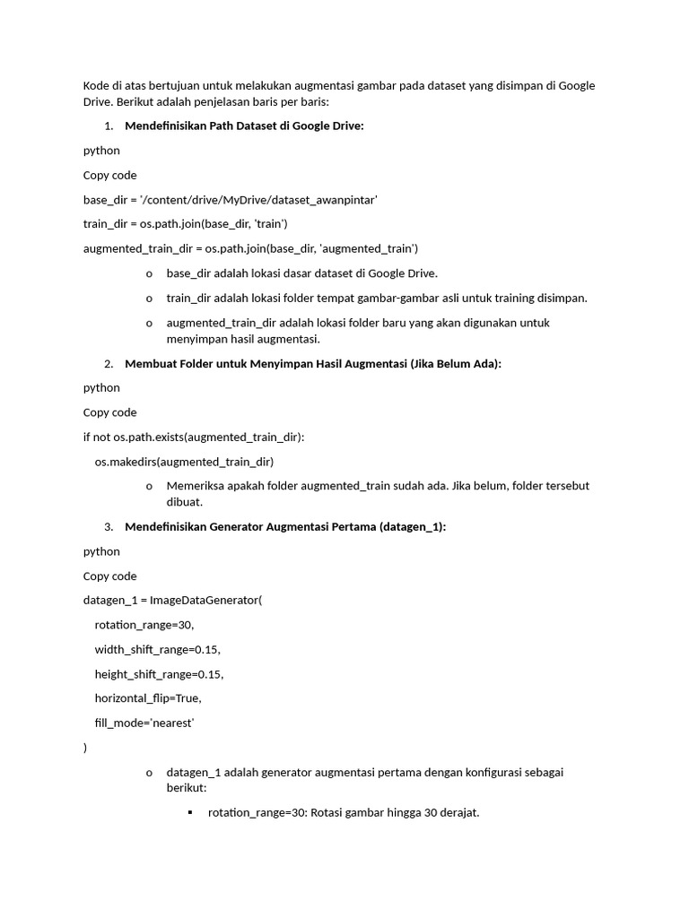 Penjelasan Data Augmentasi | PDF