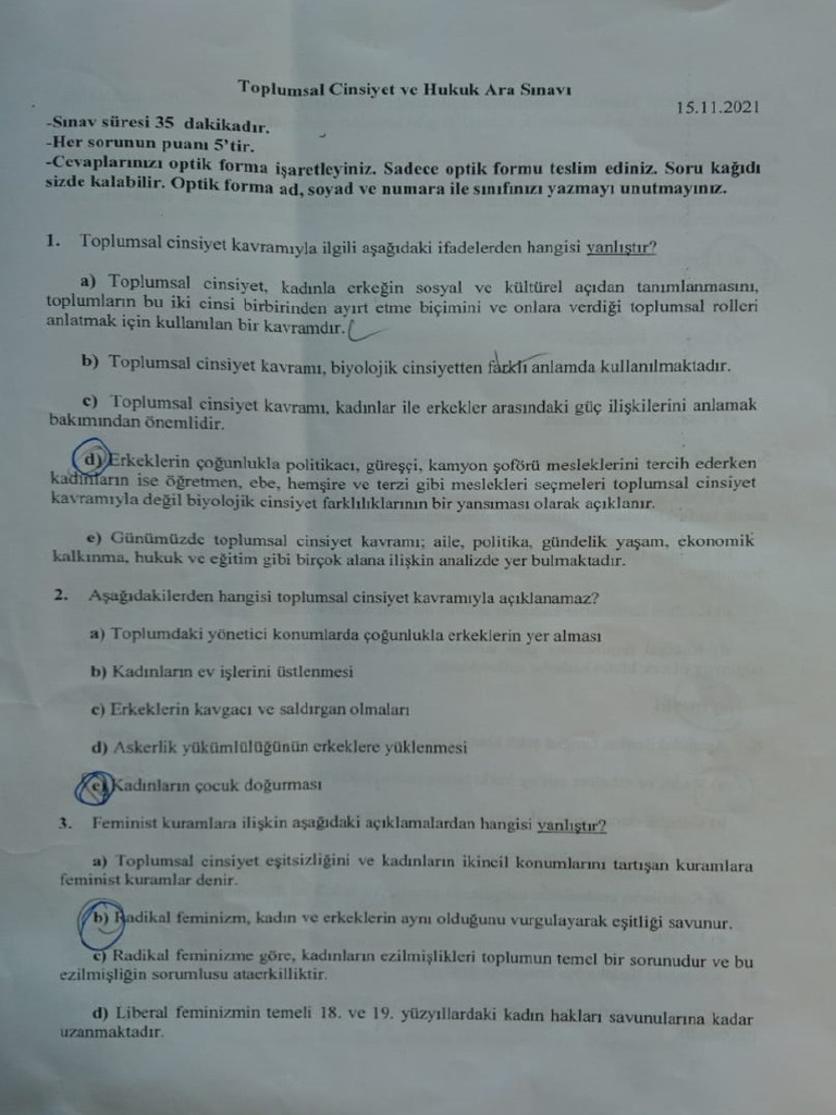 Top. Cin. 2021 Vize Soruları | PDF