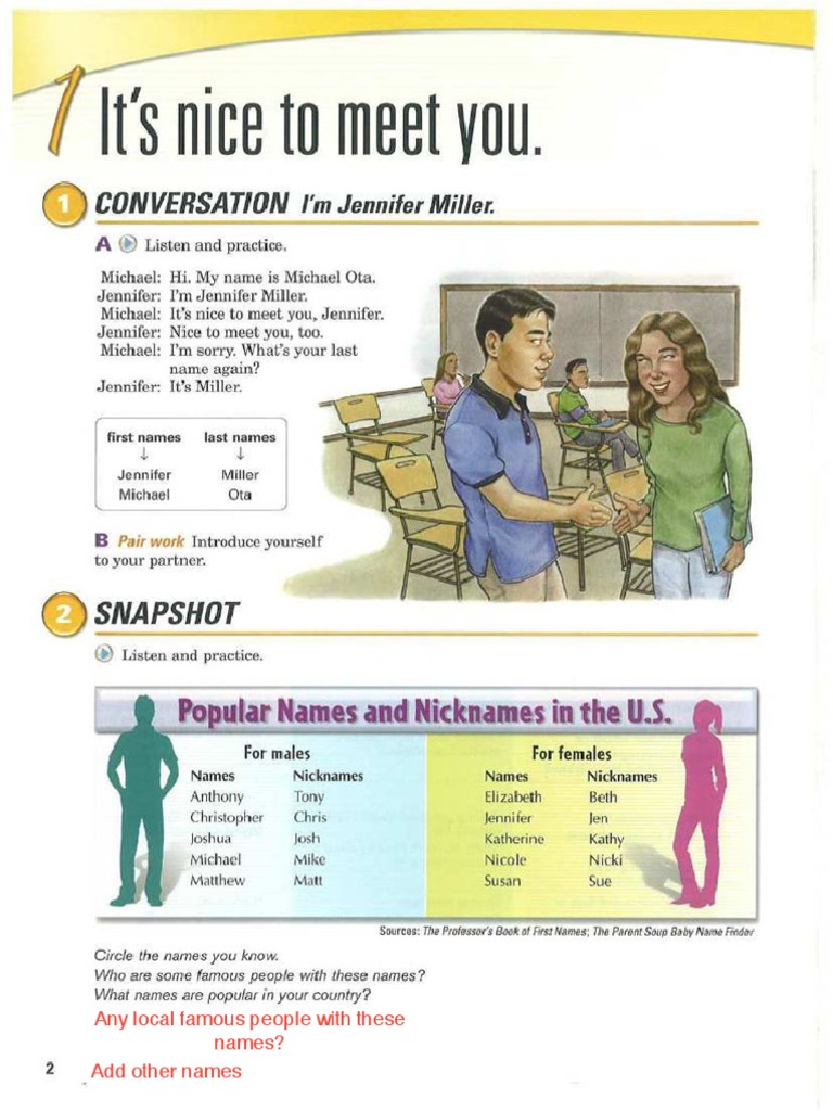 Interchange Intro Unit 1 2 and 3 | PDF