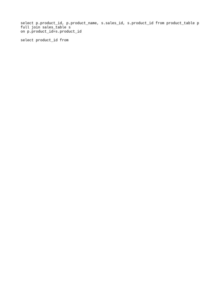 SQL Query | PDF | Business | Computers