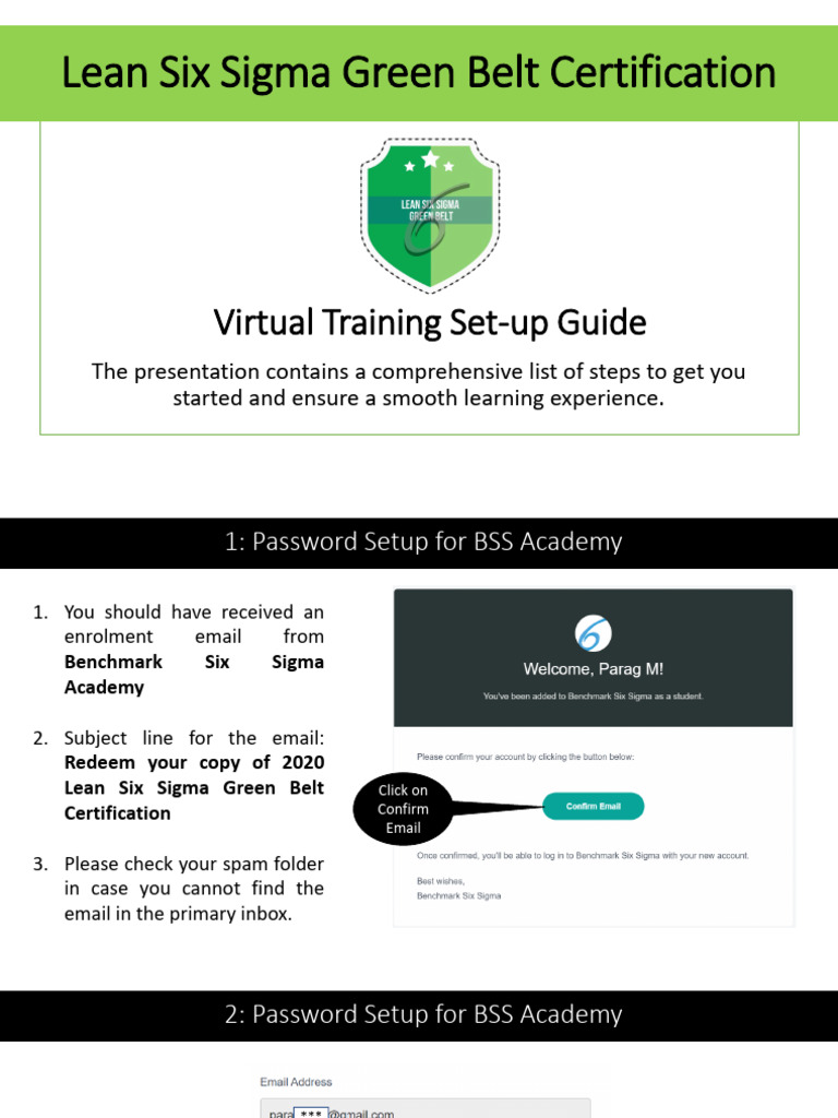 Benchmark Six Sigma Gb Training Set Up Guide Pdf Software Computing