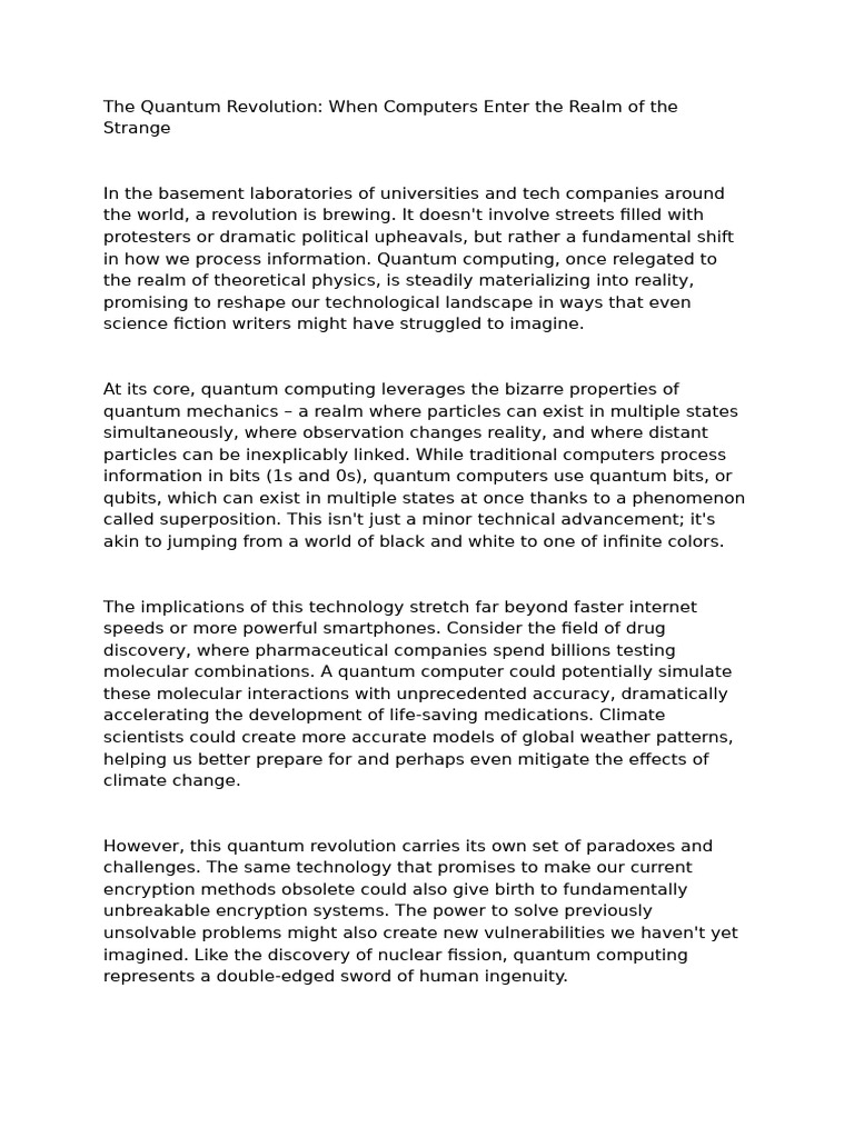 The Quantum Revolution Pdf Quantum Computing Scientific Theories