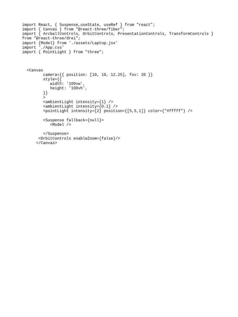 3D Model Boilerplate Code | PDF | Computers