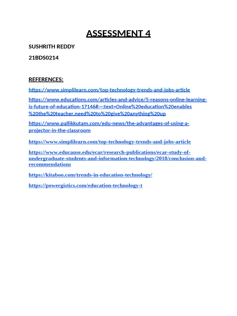 Assessment 4 TRW | PDF