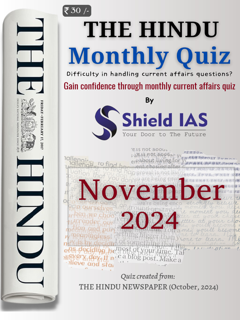Monthly Hindu Quiz November 2024 | PDF