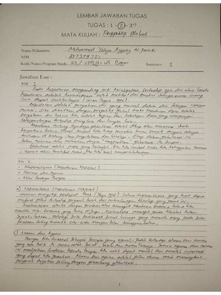 TTM 2 Perspektif Global Ayyasy | PDF