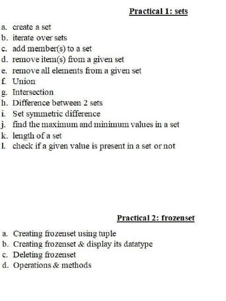 Practical List of Adv Python | PDF