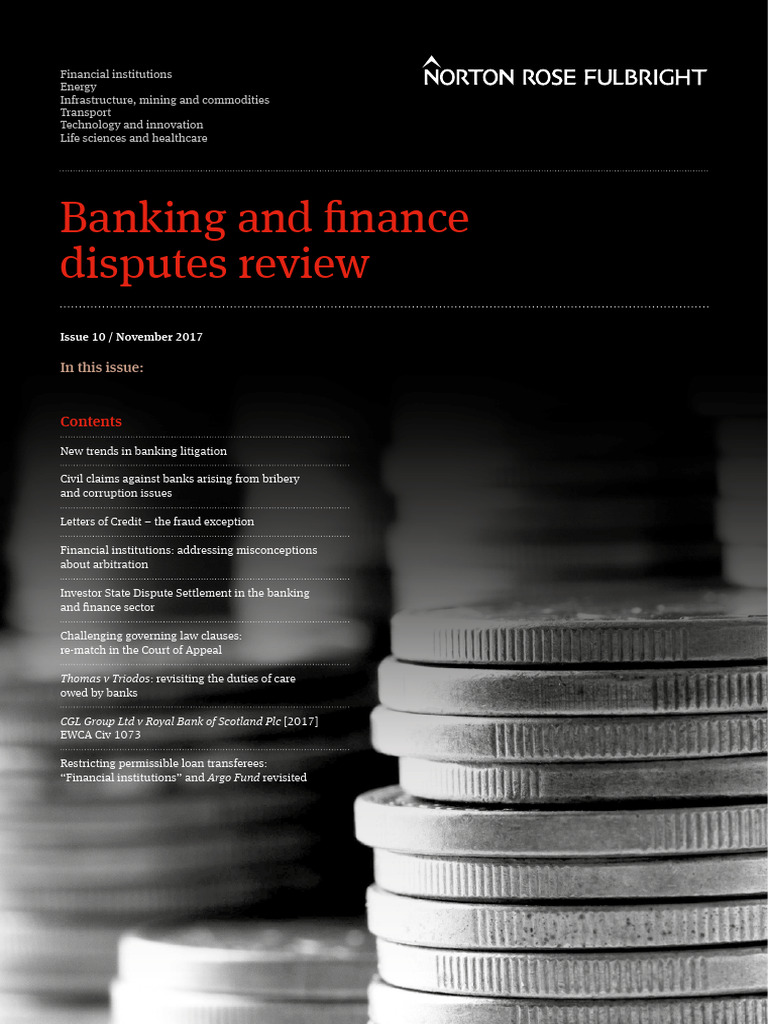 Banking and Finance Disputes Review | PDF | Bribery | Lawsuit