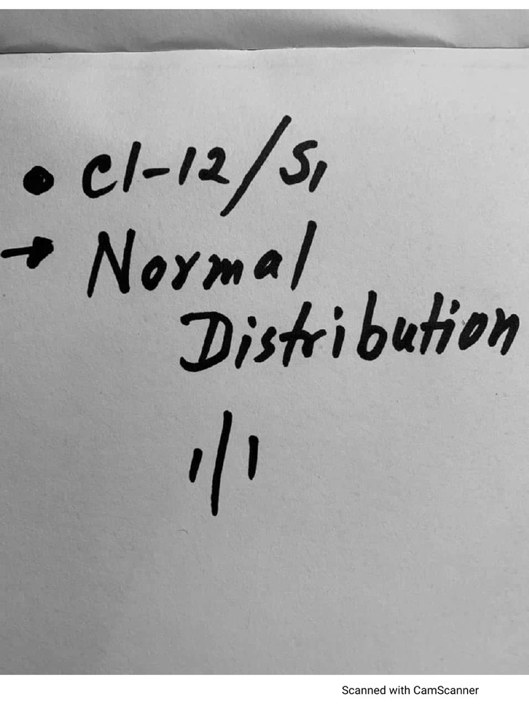Cl-12 S1 Normal Distribution | PDF
